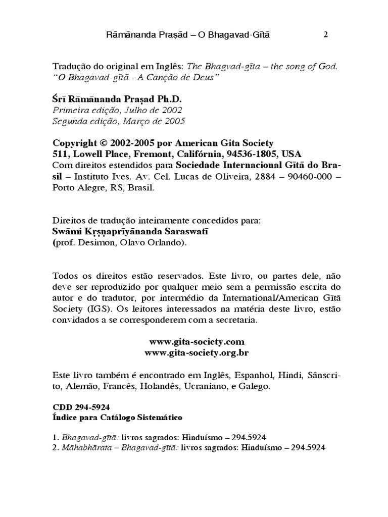 BhagavadGitaporRamanandaPrasad - PDF Part 2 | PDF | Artes Linguísticas ... BhagavadGitaporRamanandaPrasad - PDF Part 2 | PDF | Artes Linguísticas ...