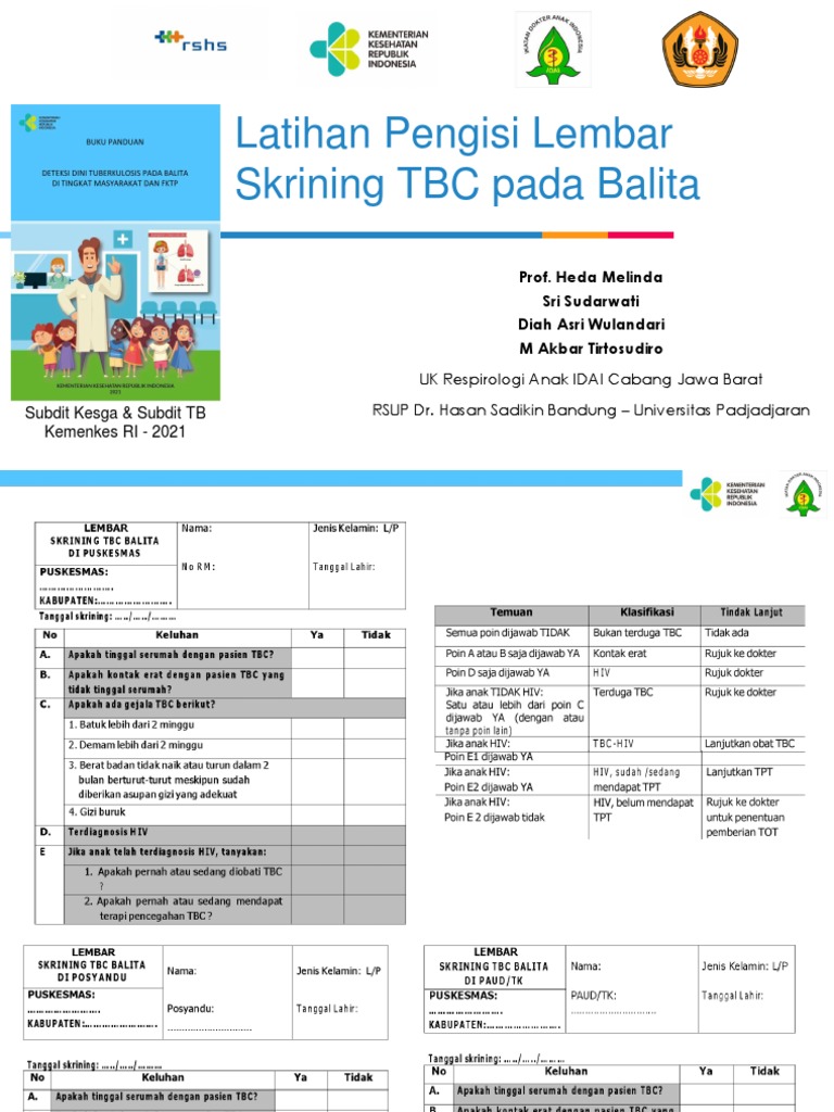 Skrining TBC pada Balita: Panduan Praktis | PDF | Pengembangan Diri ...