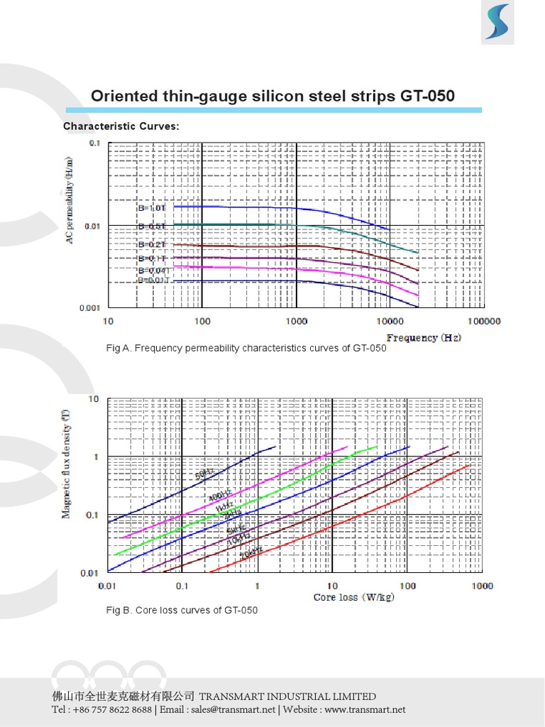GT-050 Silicon Steel Specifications | PDF