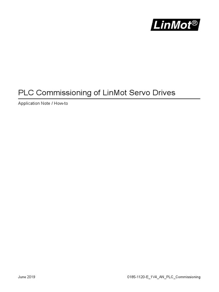 PLC Commissioning of LinMot Servo Drives | PDF | Programmable Logic ...