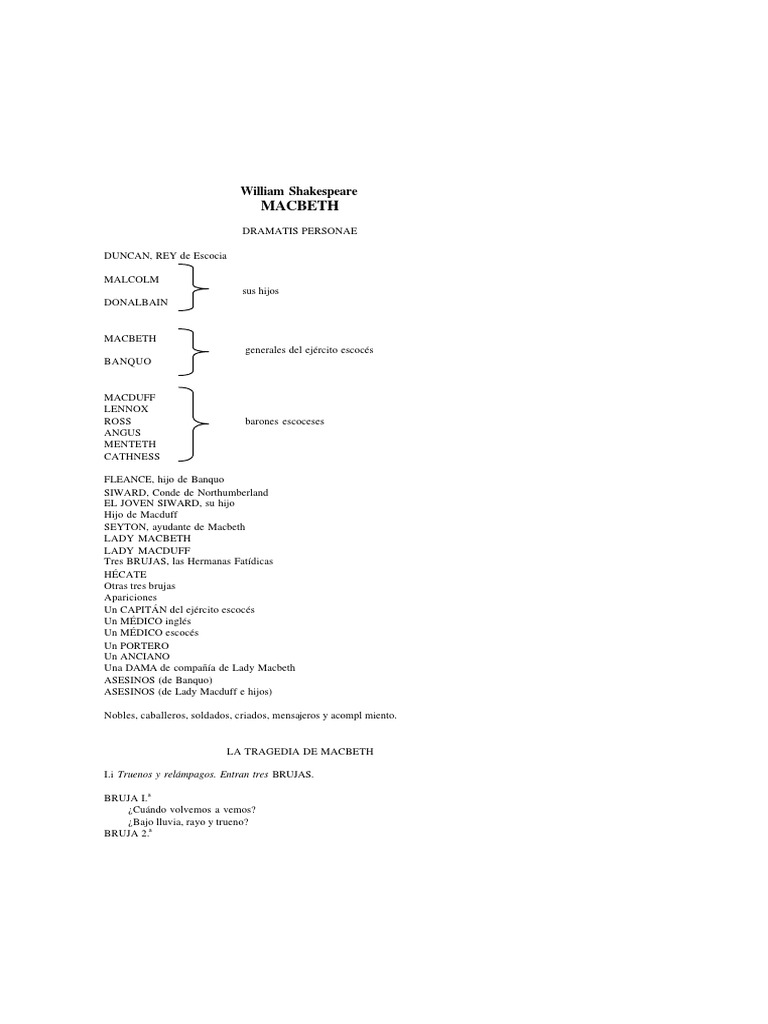 William Shakespeare - Macbeth | PDF | Macbeth
