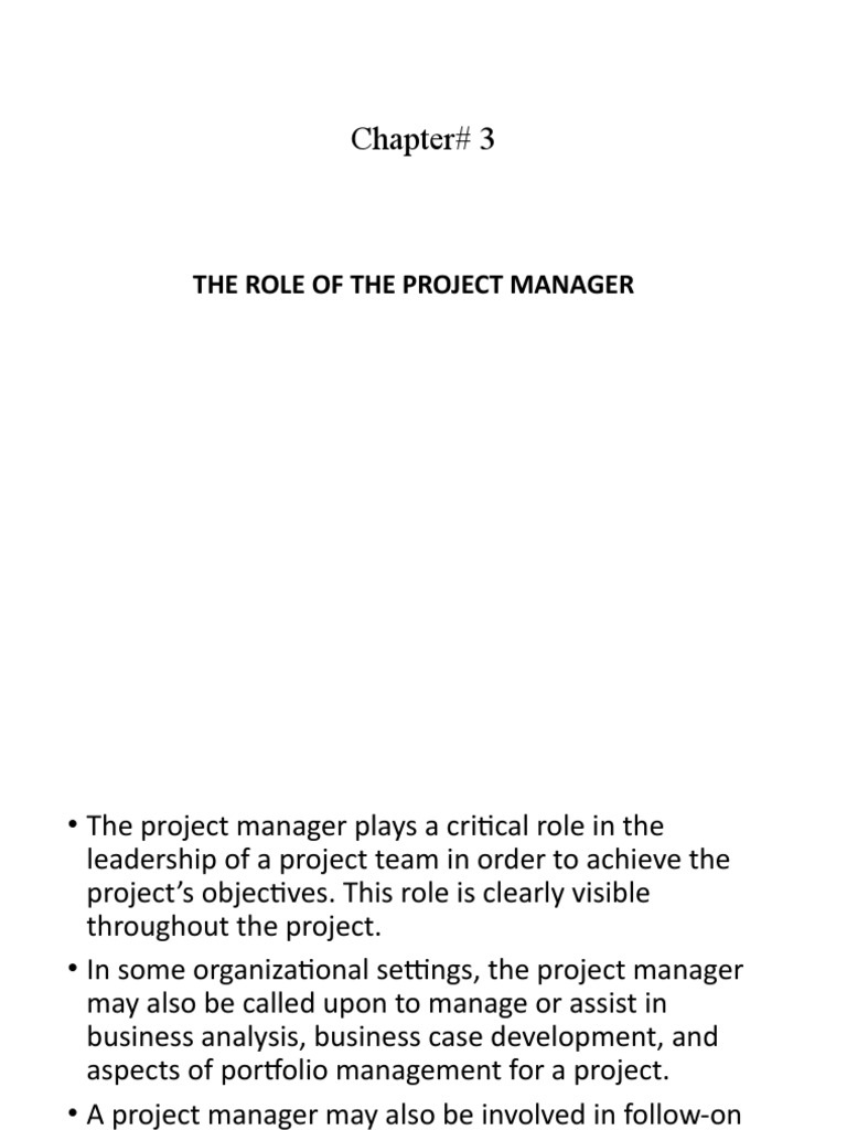 Chapter #3 | PDF | Project Management | Leadership