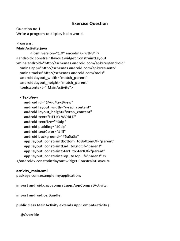 Practical No 4 Pdf Android Operating System Application Software
