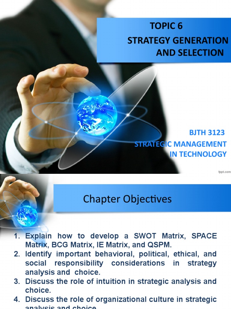 Strategy Generation and Selection Methods | PDF | Strategic Management ...