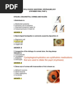 OPHTHALMOLOGY Multiple Choice Questions and Answers | PDF | Cataract ...