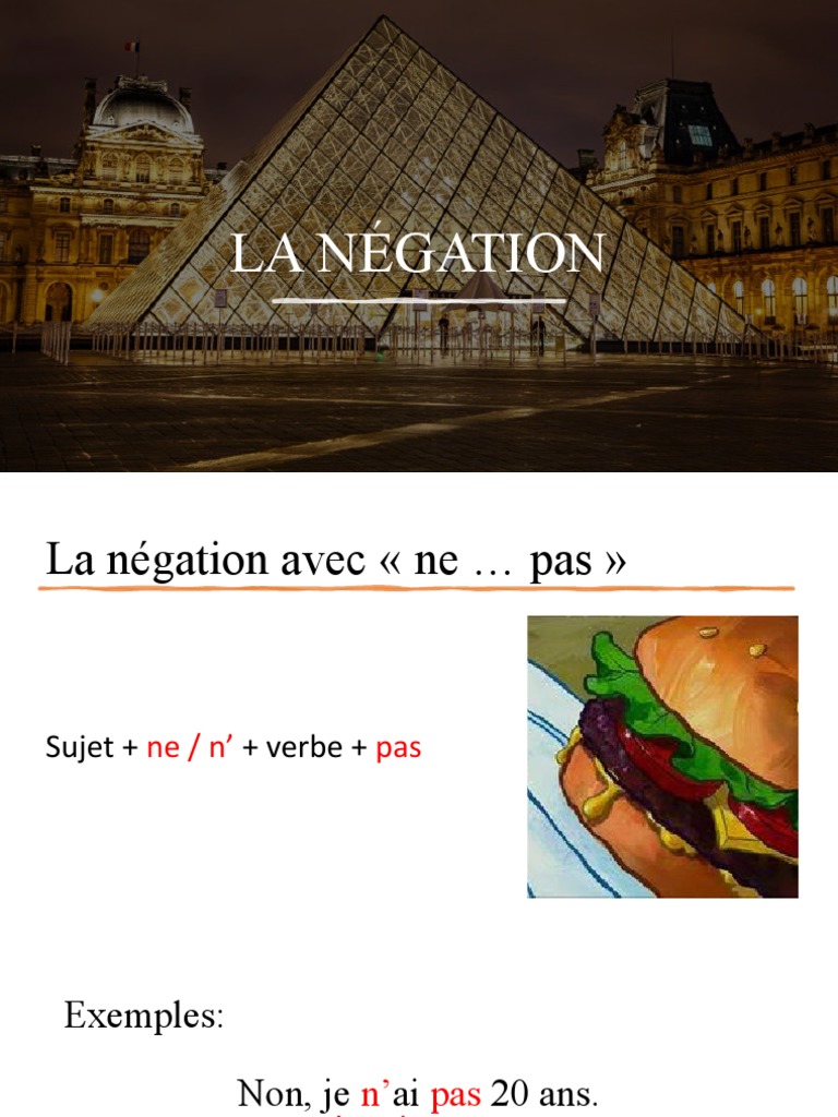 La Négation en Francais + Pratique | PDF | Arts du langage et discipline