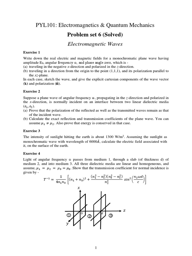 06 Tutorial EM Waves | PDF | Waves | Polarization (Waves)