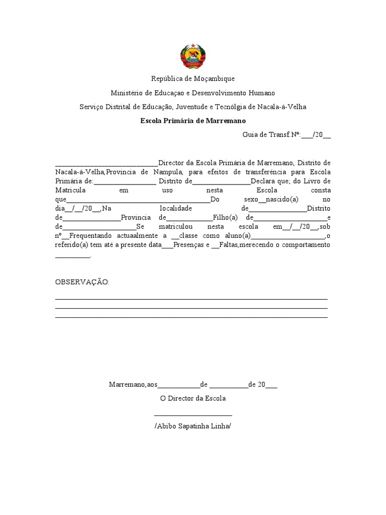 Guia de Transferencia | PDF