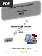 SAMPLE ICT BECE Questions and Answers | PDF | Computer File | Computer Data Storage