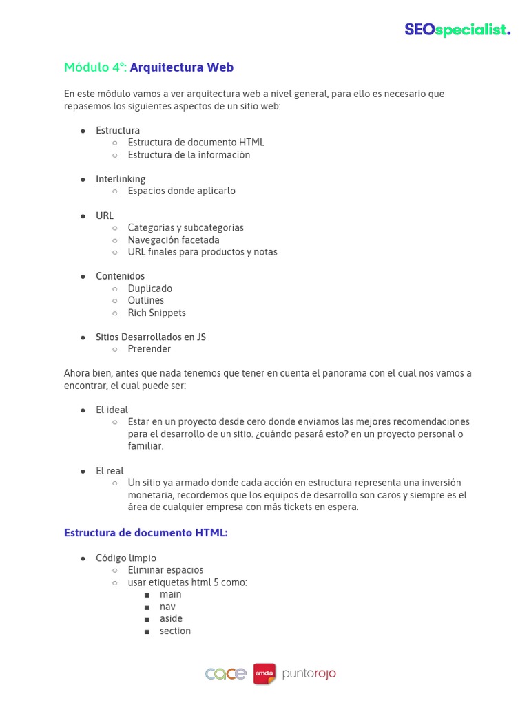 Guía de Arquitectura Web Básica | PDF | HTML | Red mundial