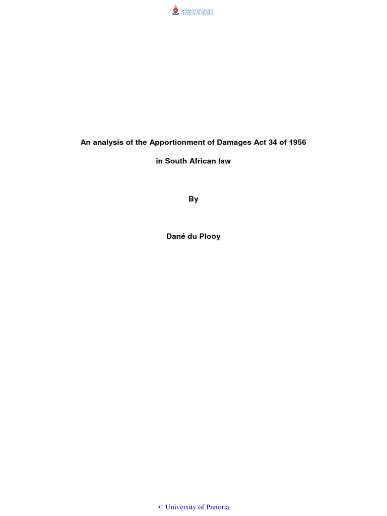 DuPlooy Analysis 2015 | PDF | Causation (Law) | Negligence DuPlooy Analysis 2015 | PDF | Causation (Law) | Negligence