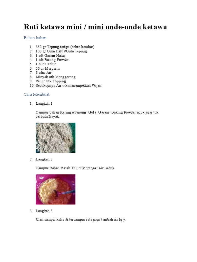 Roti Ketawa Mini | PDF