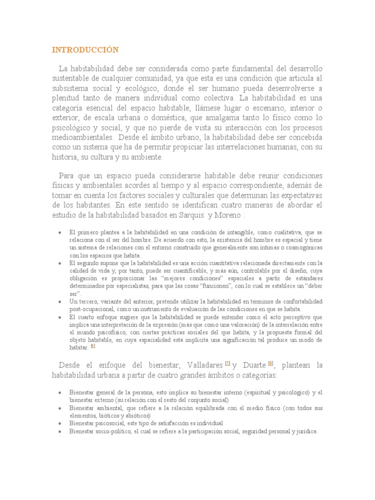 Lo Habitable | PDF | Bienestar | Entorno natural