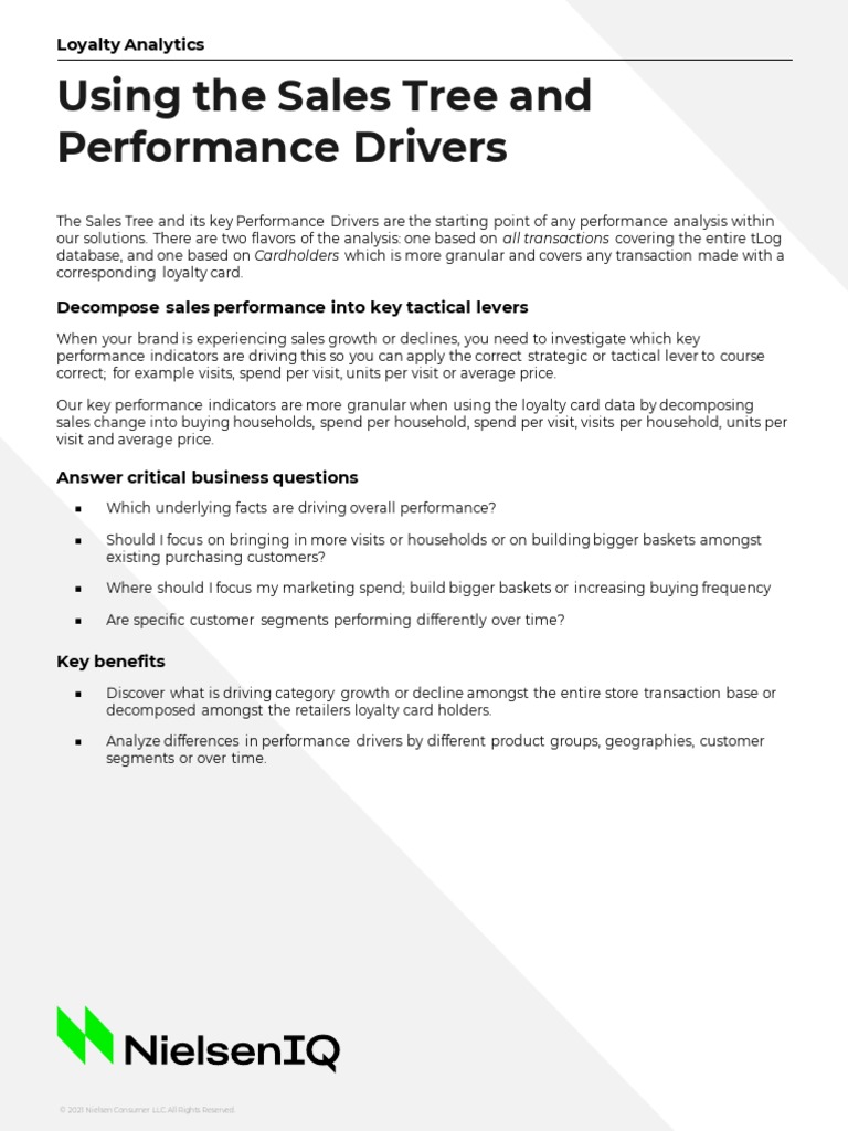 Using The Sales Tree and Performance Drivers | PDF | Sales | Retail