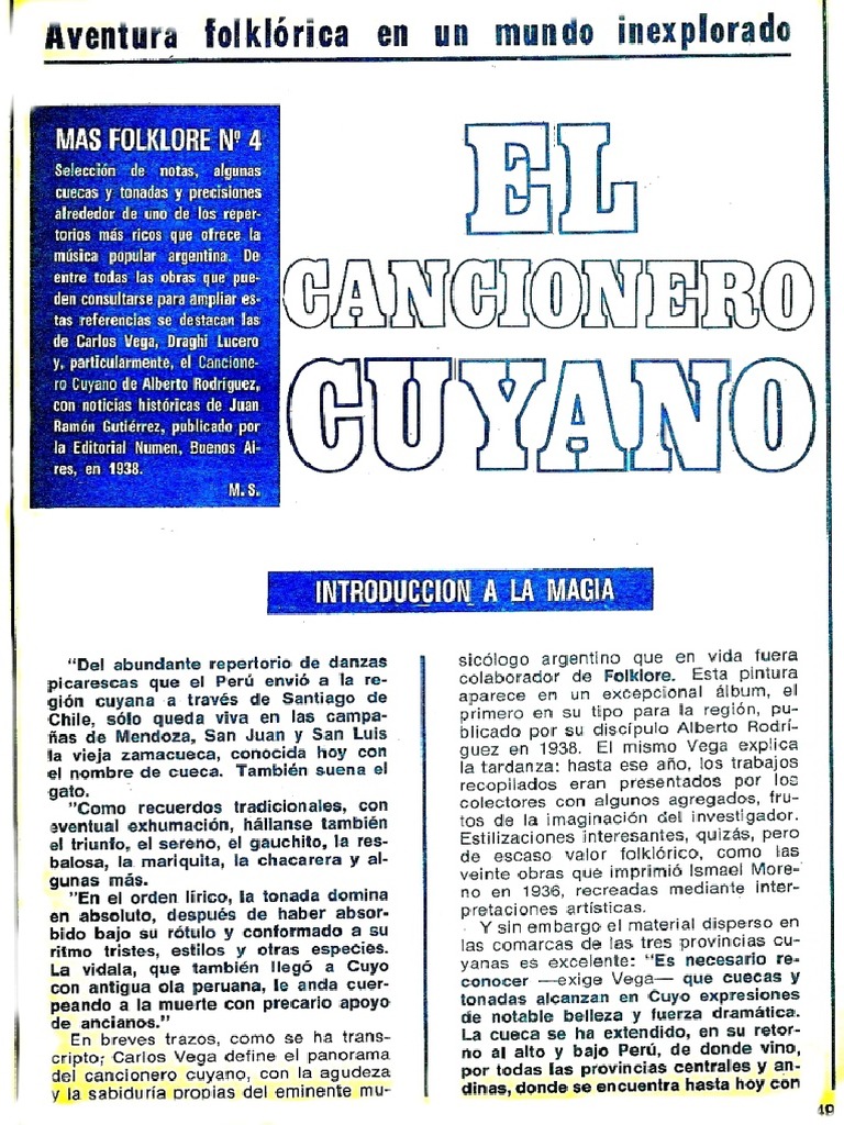 Cancionero Cuyano Marcelo Simón | PDF