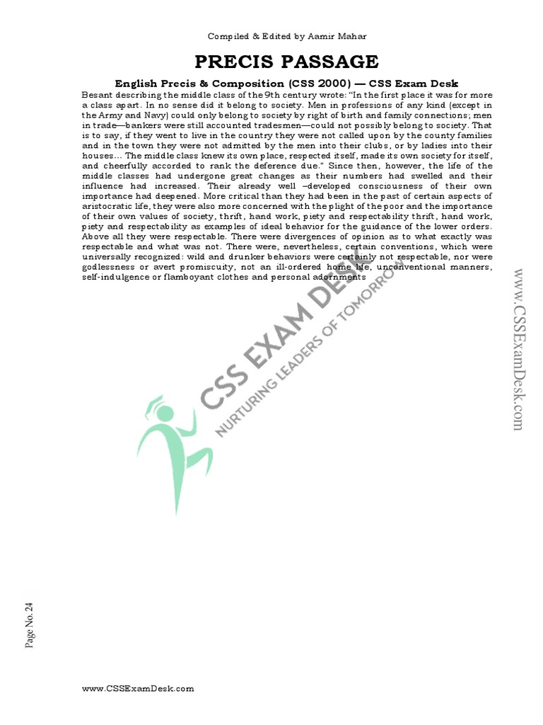 CSS Precis Papers Compilation 2000-2004 | PDF | Neurosis | Envy