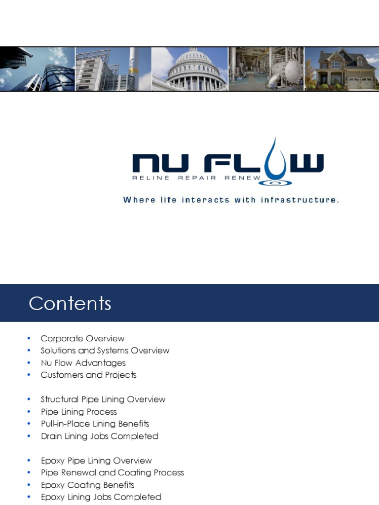 Nu Flow Pipe Lining Solutions Overview | PDF | Sanitary Sewer | Plumbing