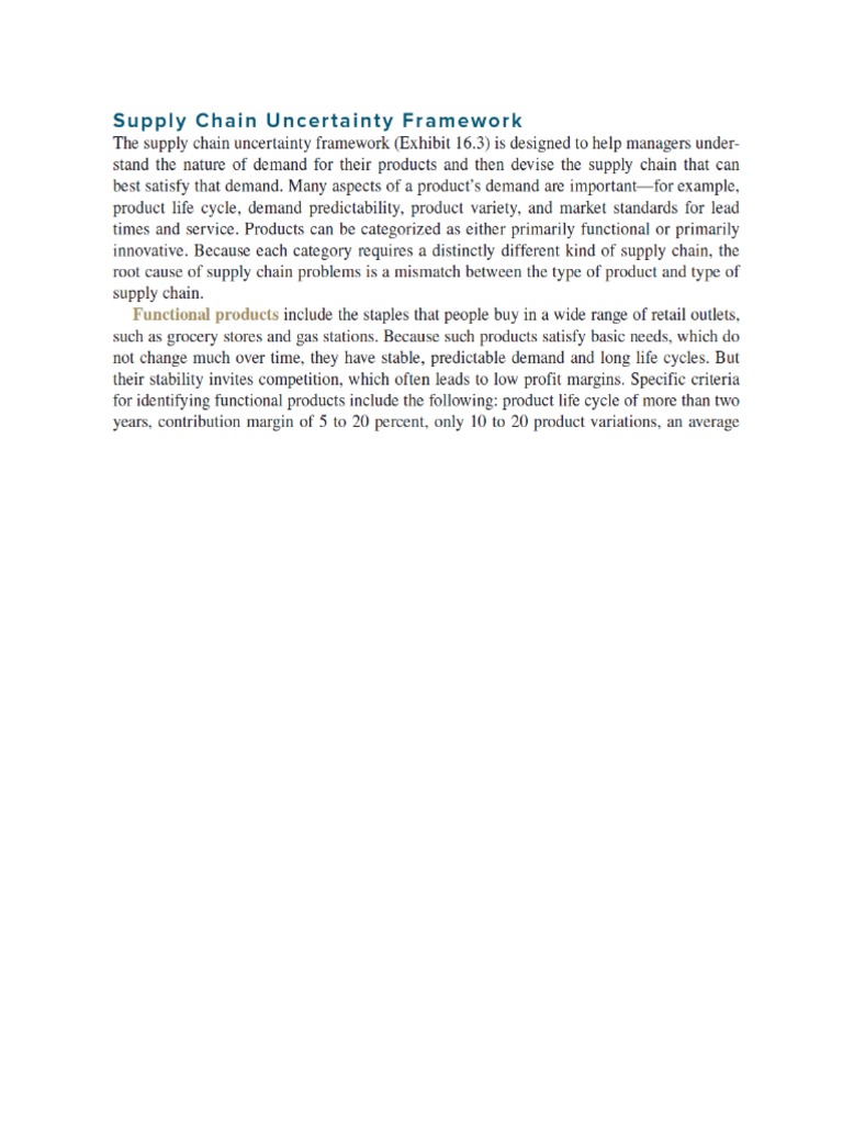 Reading Uncertainty Supply Chain Framework | PDF Reading Uncertainty Supply Chain Framework | PDF