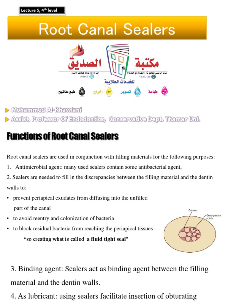 Lecture 5 Root Canal Sealers | PDF | Physical Sciences | Materials