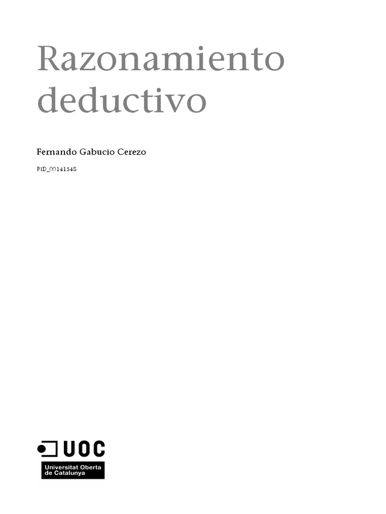Módulo 3 - Razonamiento Deductivo | PDF | Razonamiento deductivo | Lógica