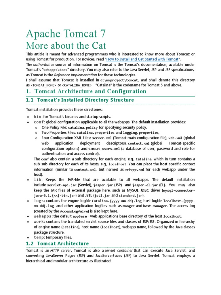 Tomcat Conf Files | PDF | Hypertext Transfer Protocol | Web Server