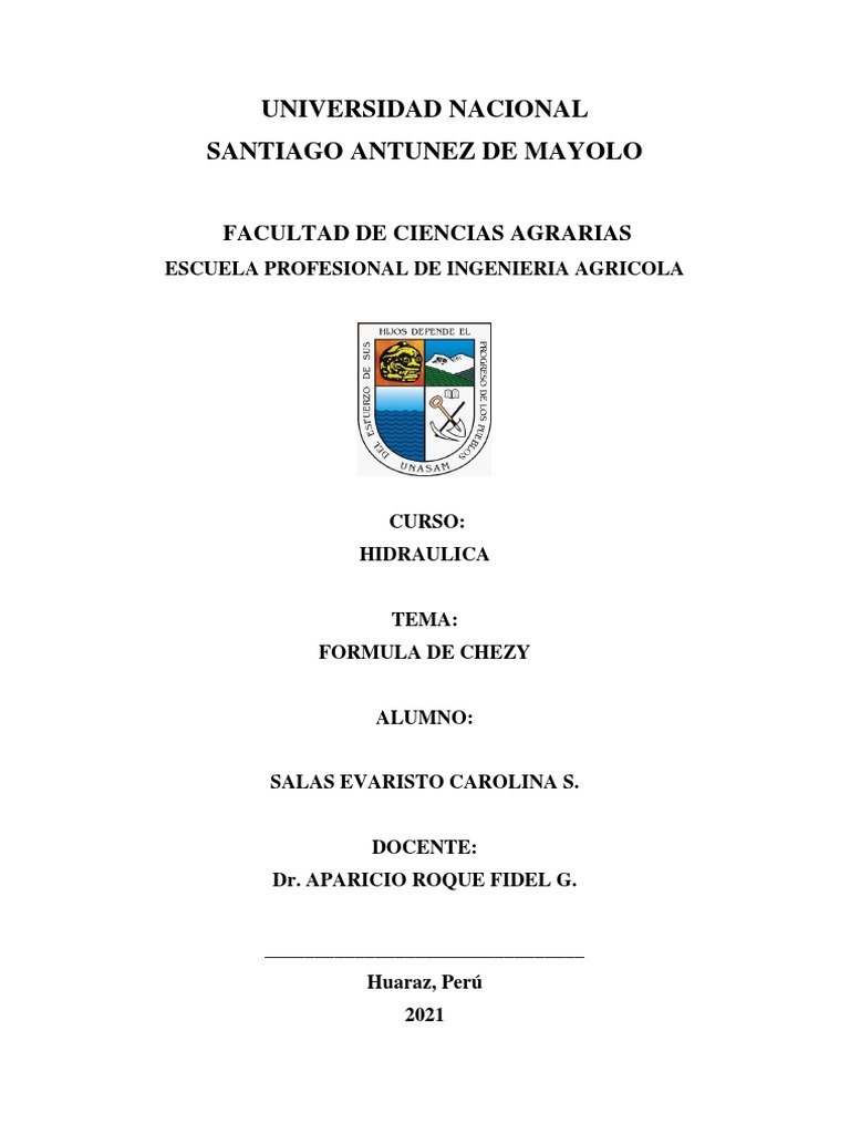 Formula de Chezy y Seccion Circular | PDF | Mecánica de fluidos ...