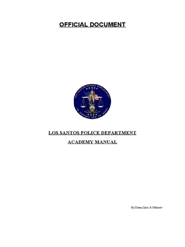 LSPD Police Academy Manual | PDF | Computers