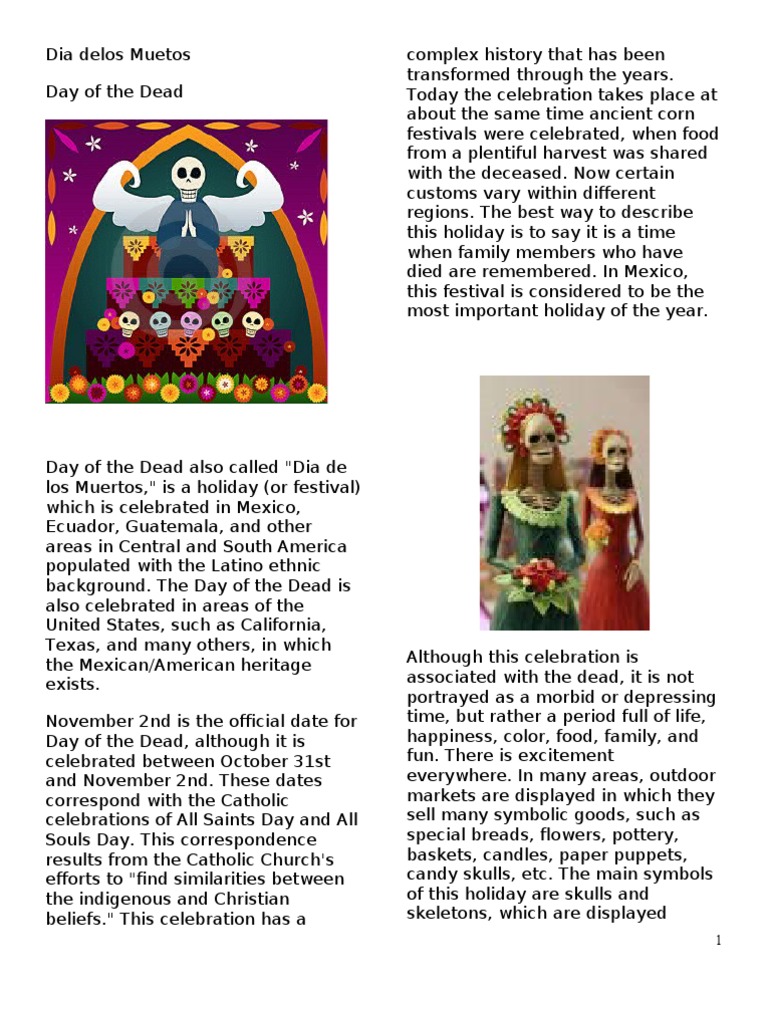 Dia de Los Muertos Student Use Article | PDF | Cultural Anthropology ...