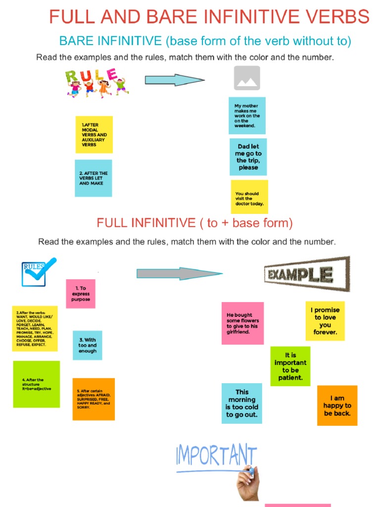Bare and Infinitive Verbs | PDF