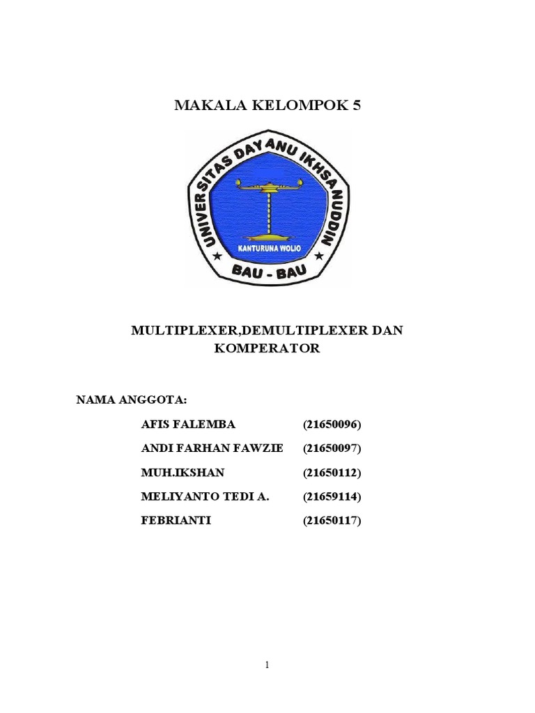 Makalah-Multiplexer-Dan-Demultiplexer Fixx | PDF