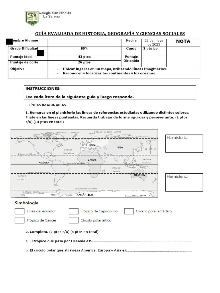 GUIA EVALUADA HISTORIA 3 BÁSICO | PDF