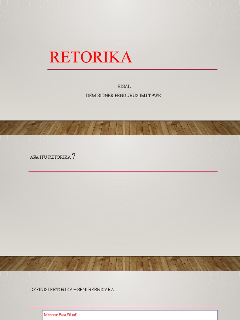 Pengertian dan Cabang Retorika | PDF | Seni & Disiplin Bahasa