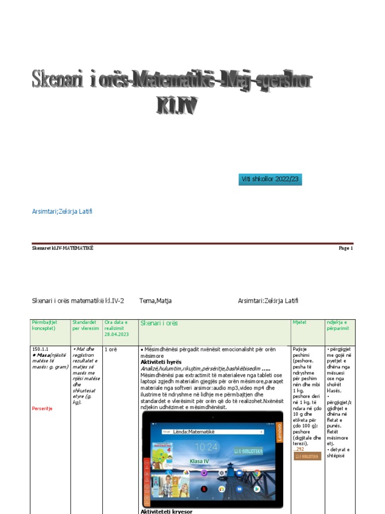 56 Skenare Matematike Maj Qershor PDF | PDF