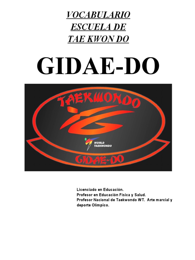 VOCABULARIO GIDAE-DO 2017 | PDF | Taekwondo | Kárate