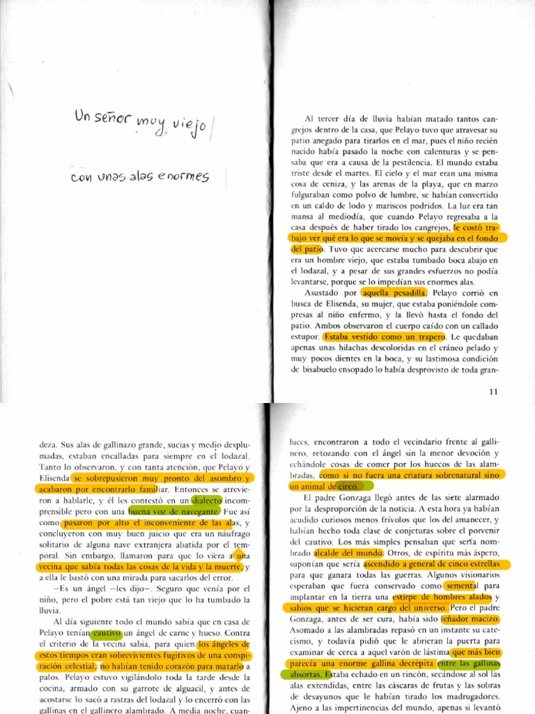 García Márquez - Un Señor Muy Viejo Con Unas Alas Enormes | PDF