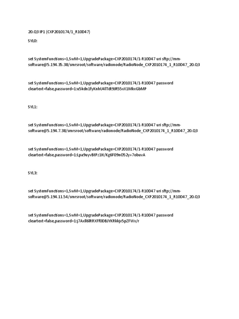 URI Commands 10D47 | PDF | Computers