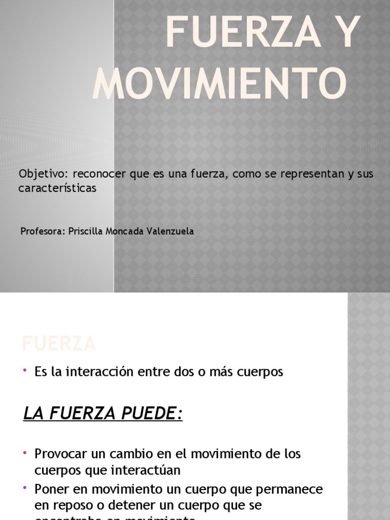 Fuerza y Movimiento Clase 2 | PDF