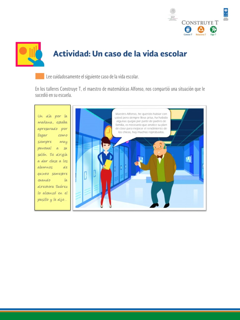 Actividad Un Caso en La Vida Escolar | PDF
