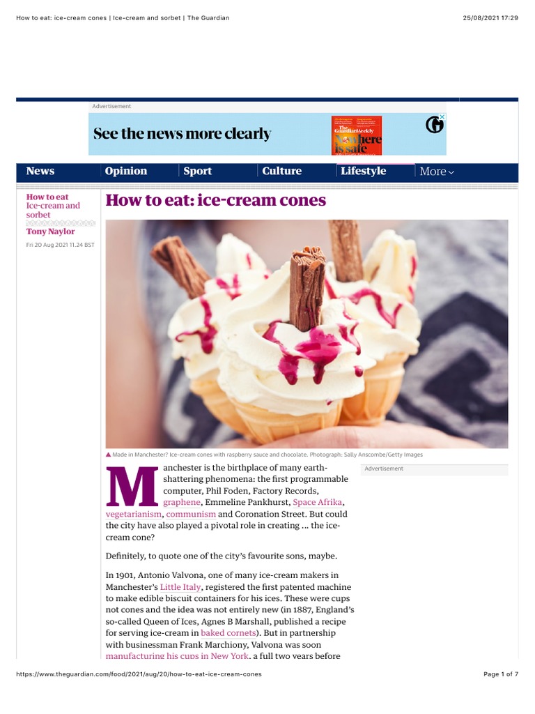 Ice-Cream Cones | PDF | Ice Cream | Foods