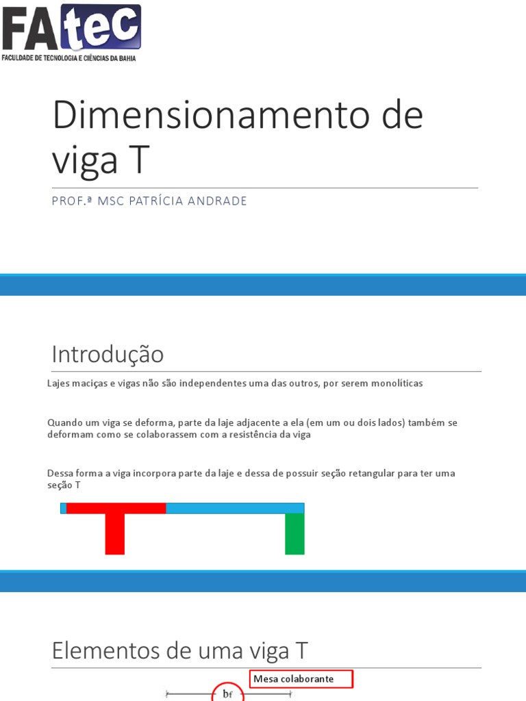 Dimensionamento de Vigas T em Concreto | PDF | Viga | Engenharia Civil