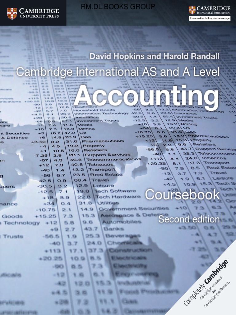 David Hopkins and Harold Randall As and A Level Accounting Coursebook | PDF | Bookkeeping ...