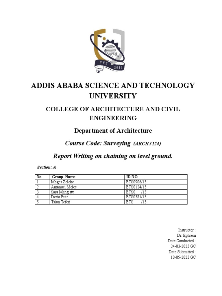 Lab Report | PDF | Surveying | Metrology