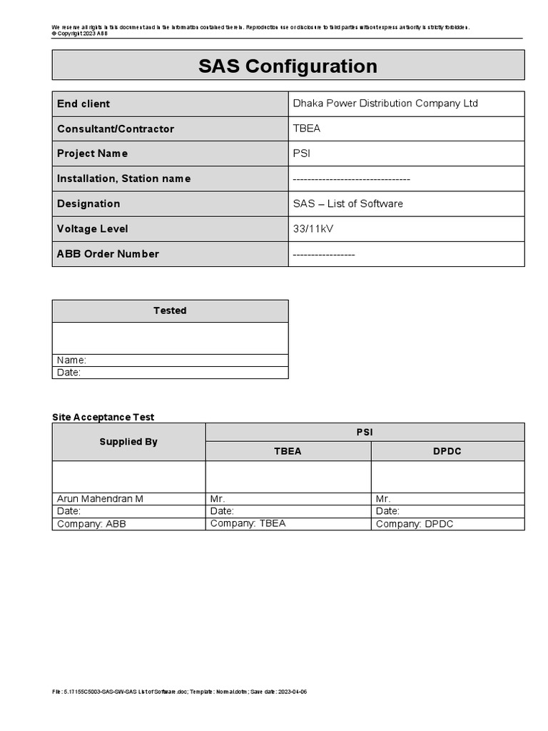 5.17155C5003 SAS SW SAS List of Software | PDF