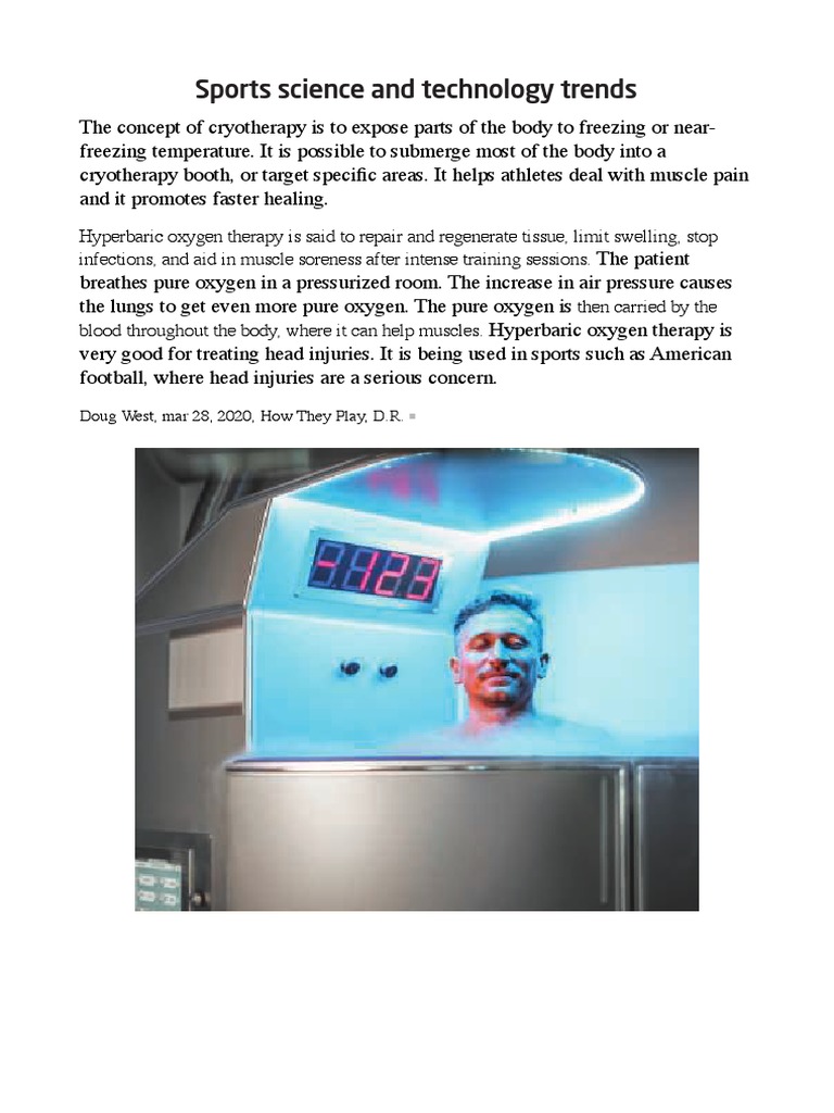 Unit 04 Sport Science and Technology Trends | PDF | Causes Of Death | Medical Specialties