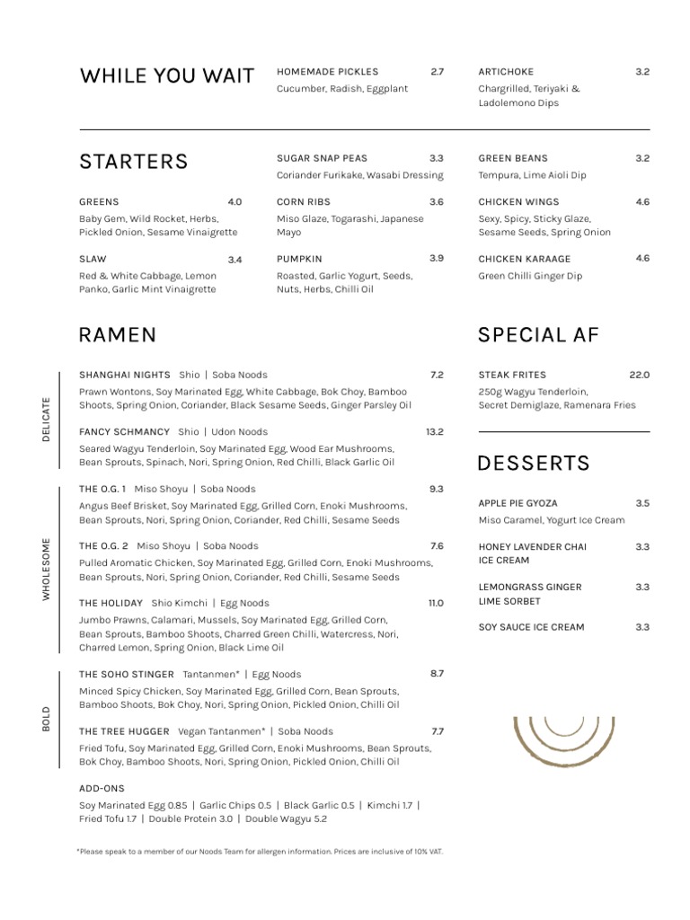 Dine In+menu | PDF | Pickling | Tofu