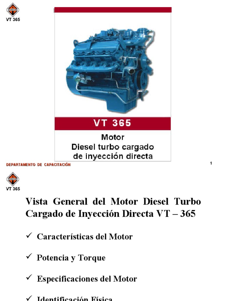 Motor VT-365 para Cursos | PDF | Turbocompresor | Inyección de combustible