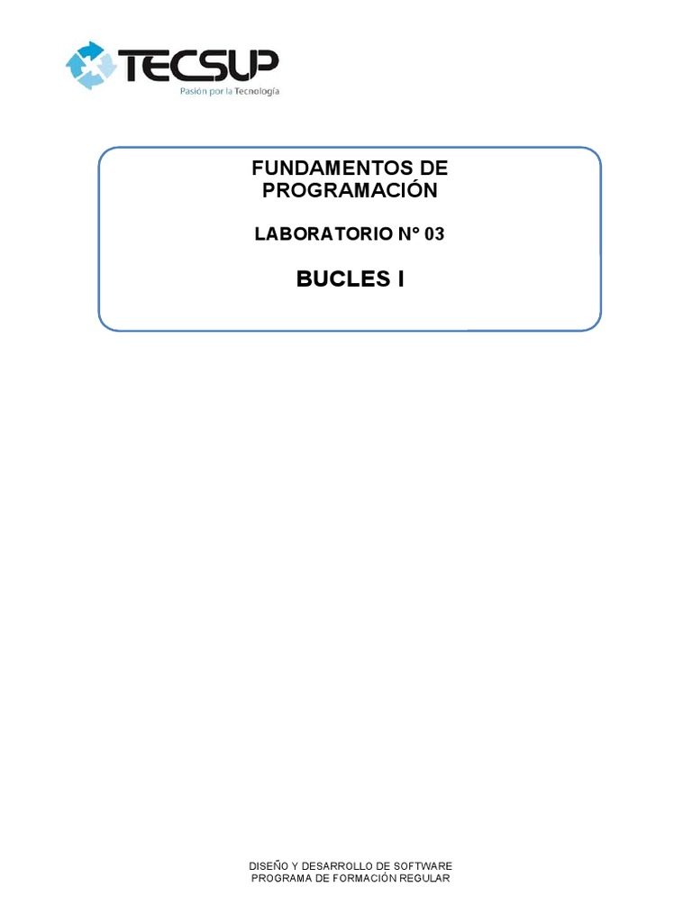 Lab 03 - Bucles I | PDF | Programación de computadoras | Algoritmos