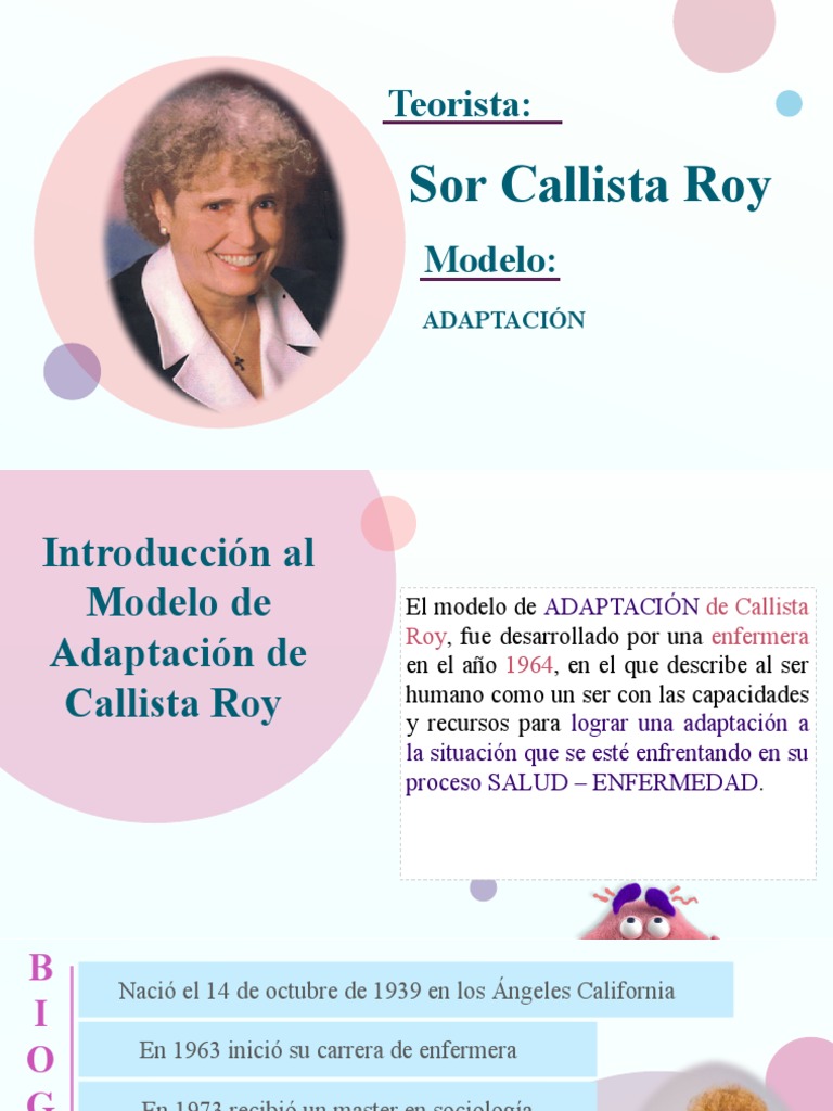 Modelo Sor Callista Roy | Descargar gratis PDF | Enfermería | Sicología