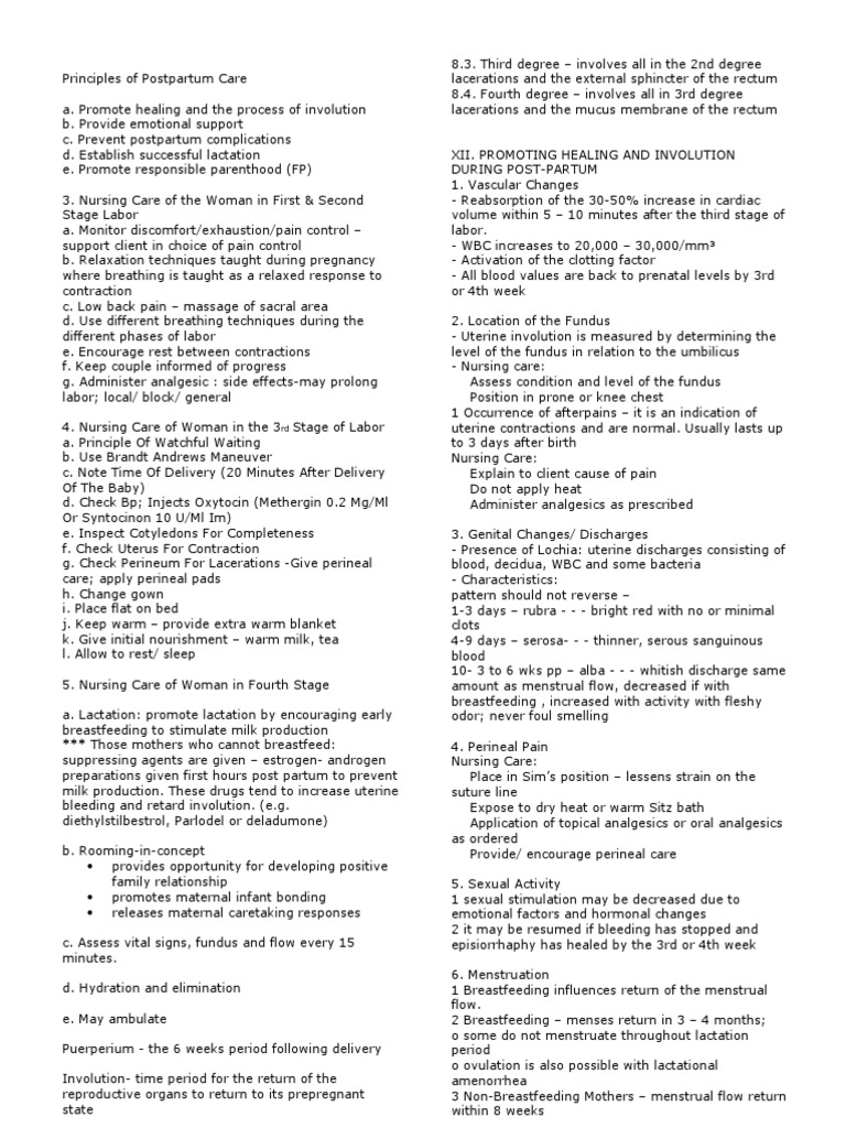 Postpartum Care Principles and Practices | PDF | Lactation | Breastfeeding
