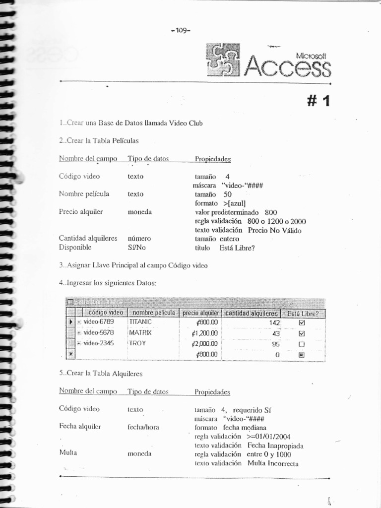 Access 109 118 Practica Video Planilla Prestamos | Descargar gratis PDF | Ciencias de la ...